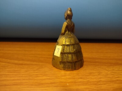 Vintage Brass Lady Bell Colonial Victorian Dress. About 3-1/4" tall | eBay