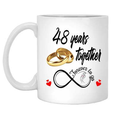 48st wedding anniversary gift for wife Coffee MUG th 48 Years together ...