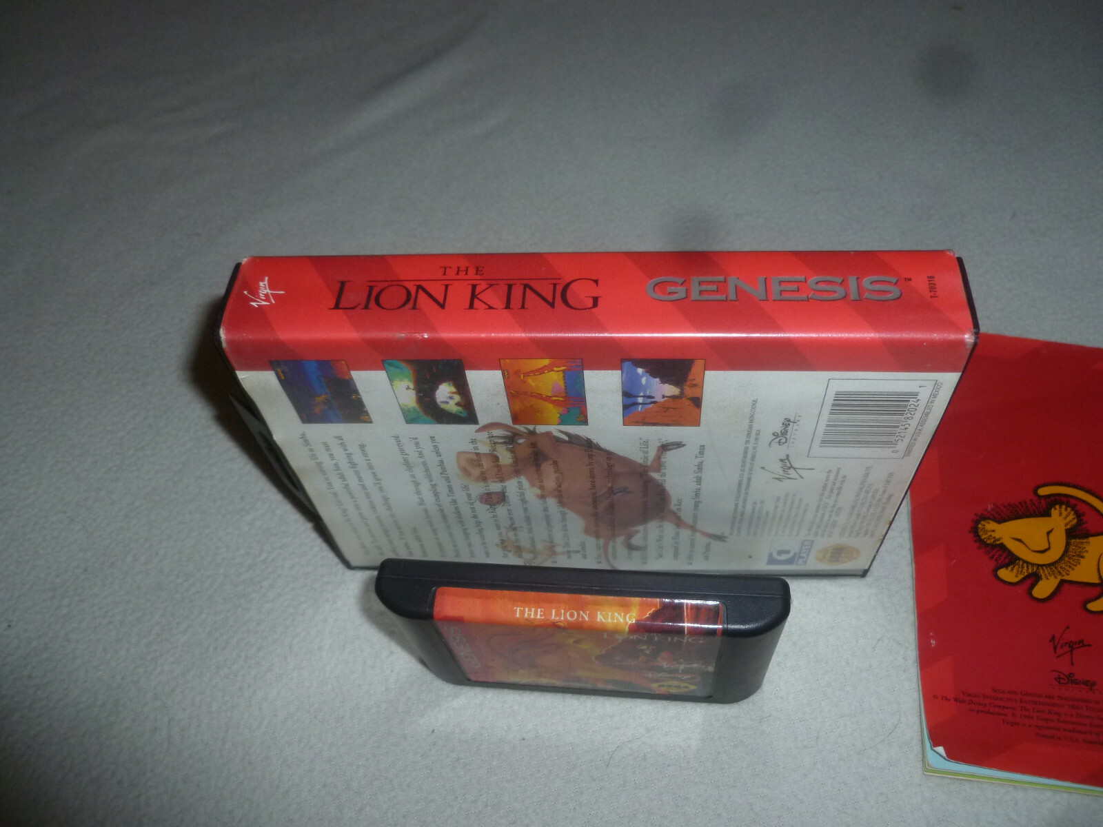 SEGA GENESIS VIDEO GAME THE LION KING CASE & MANUAL COMPLETE JVC X EYE ...