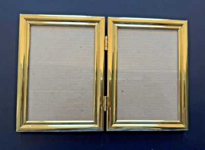 FETCO 2 Panel Photo Frame Beacon Hill Solid Brass Lacquer Coated 3 1/2 ...