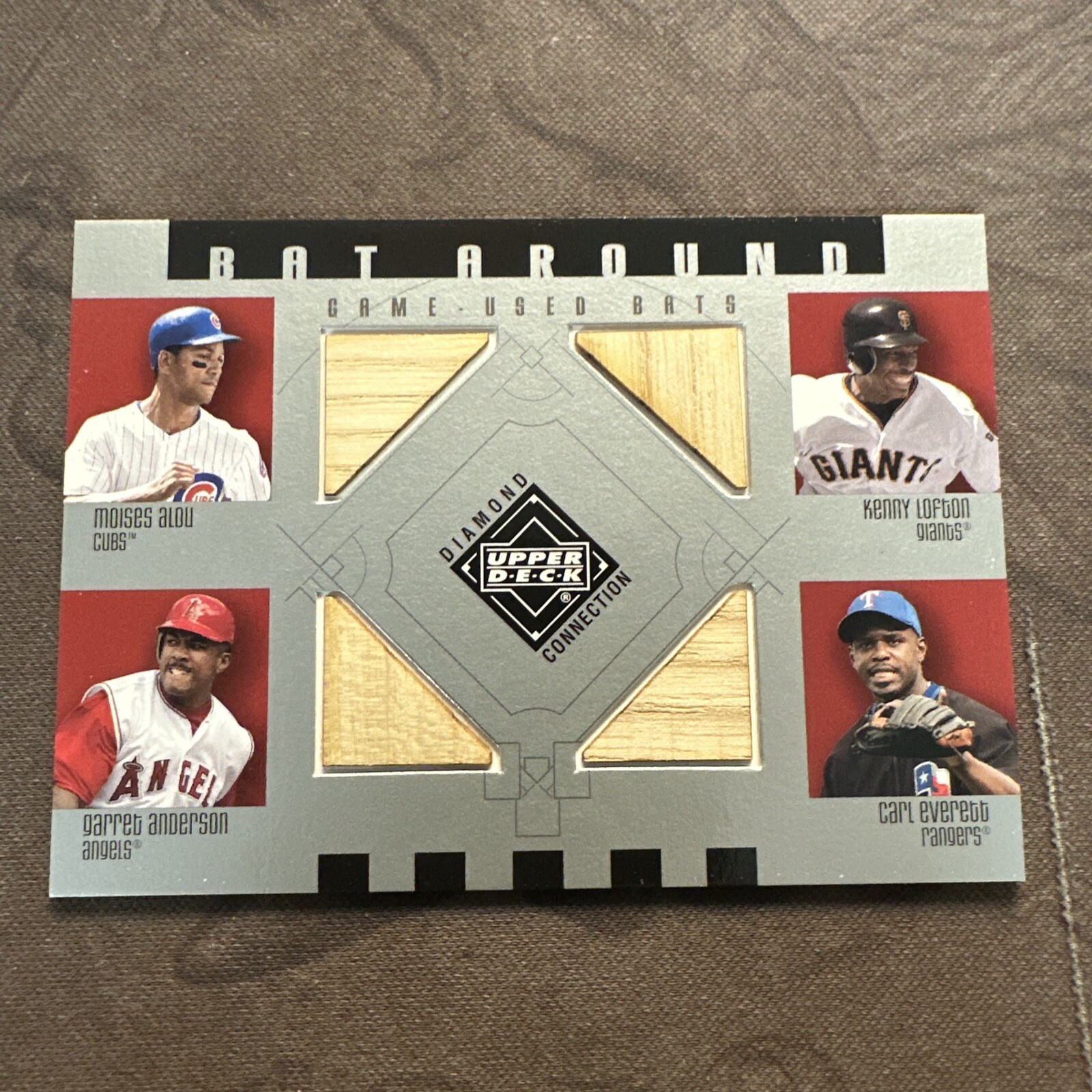 2002 Diamond Connection Bat Around Bat Card - Moises Alou Kenny Lofton ...