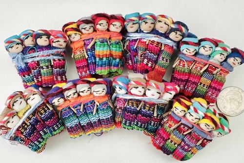 96 mini Guatemalan Worry Dolls - 1 1/2 Inch - Mayan Hand Made - Lot NEW ...