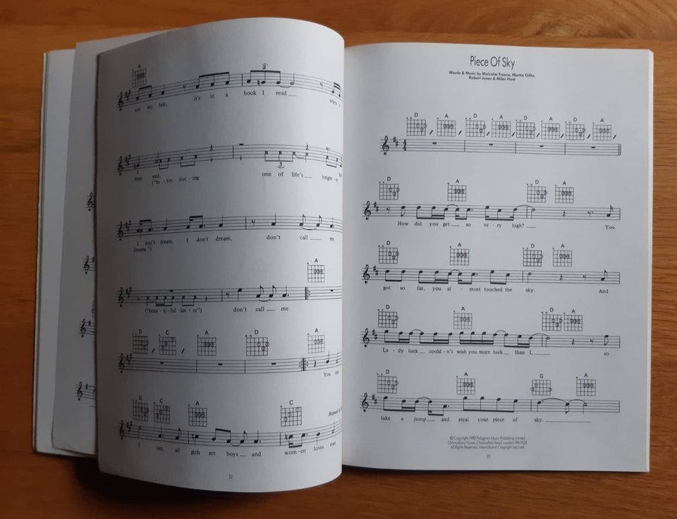 THE WONDER STUFF - "HUP" SHEET MUSIC BOOK WITH GUITAR CHORDS | eBay UK