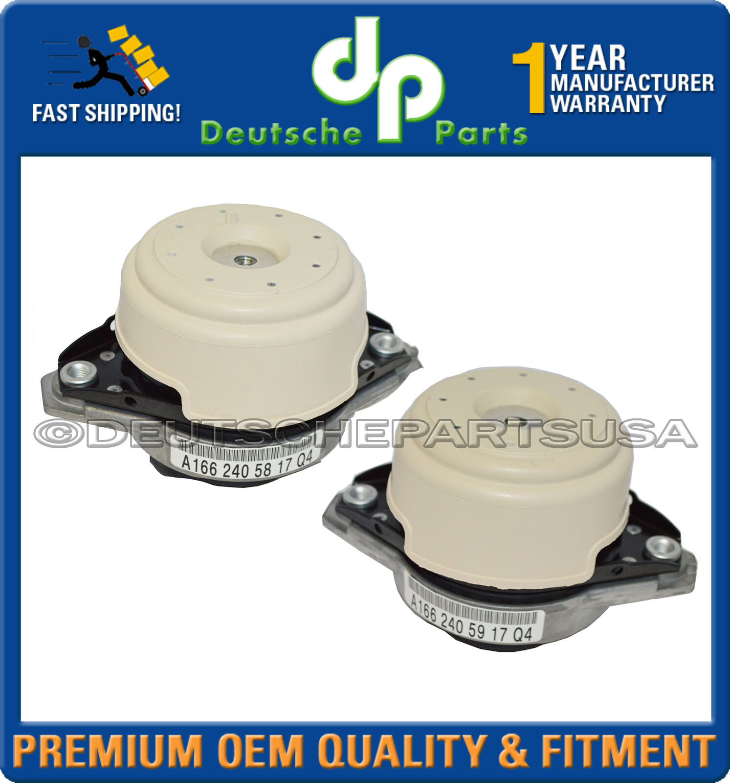 Mercedes W166 GL450 ML350 ML400 Engine Motor Mount Mounts LEFT + RIGHT ...