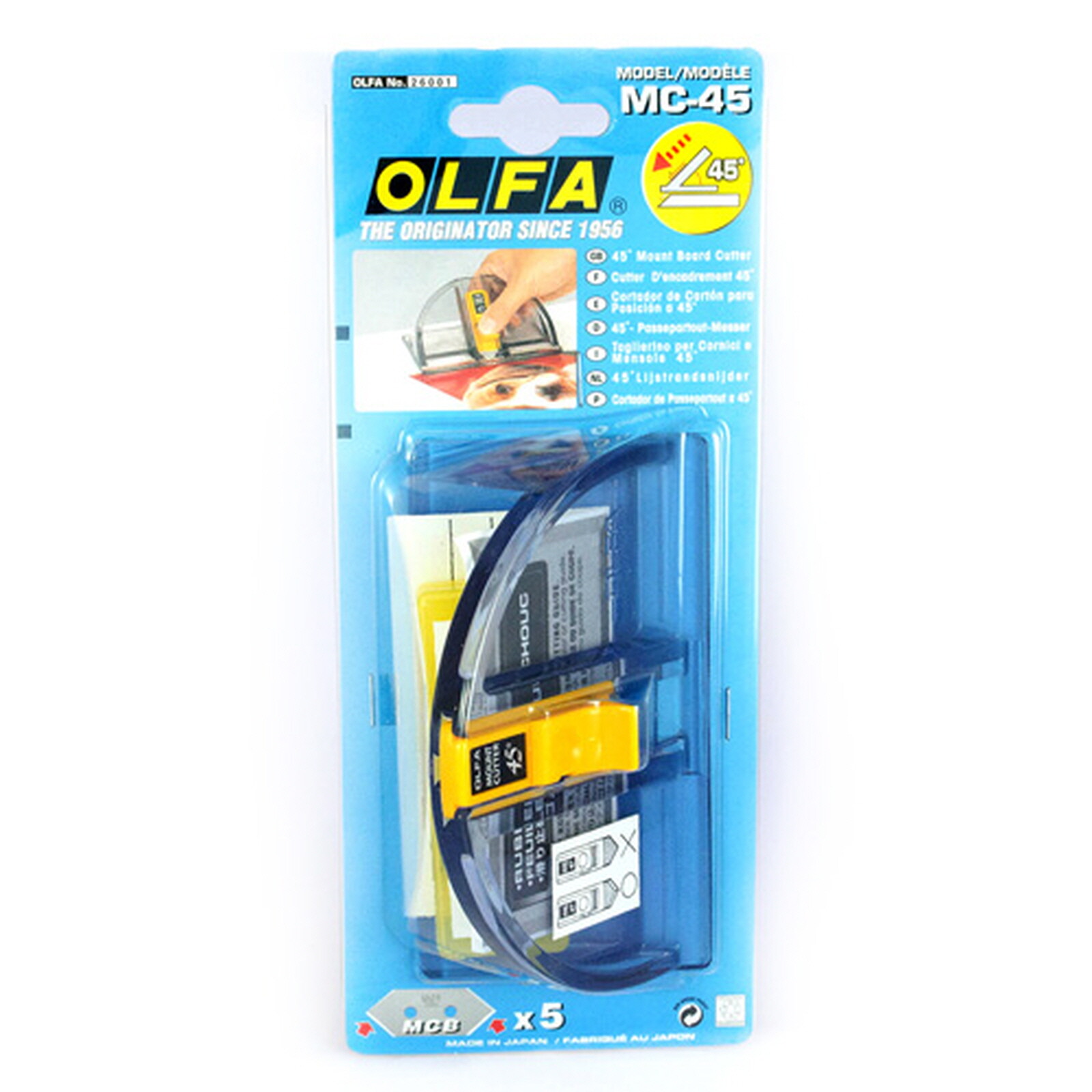 OLFA MC-45 Degree Cutter MC45/2B Leather Paper Craft Knife Mount Cutter ...