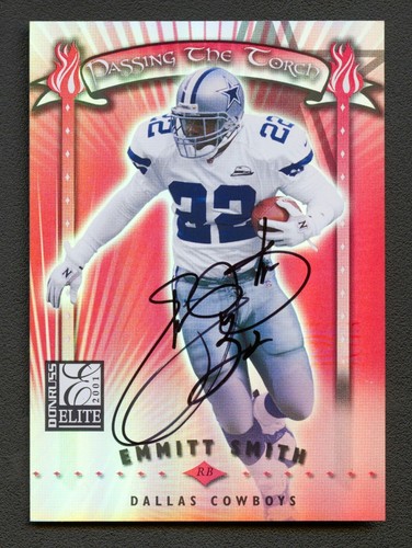 EMMITT SMITH 2001 ELITE PASSING THE TORCH DALLAS COWBOYS AUTO AUTOGRAPH ...