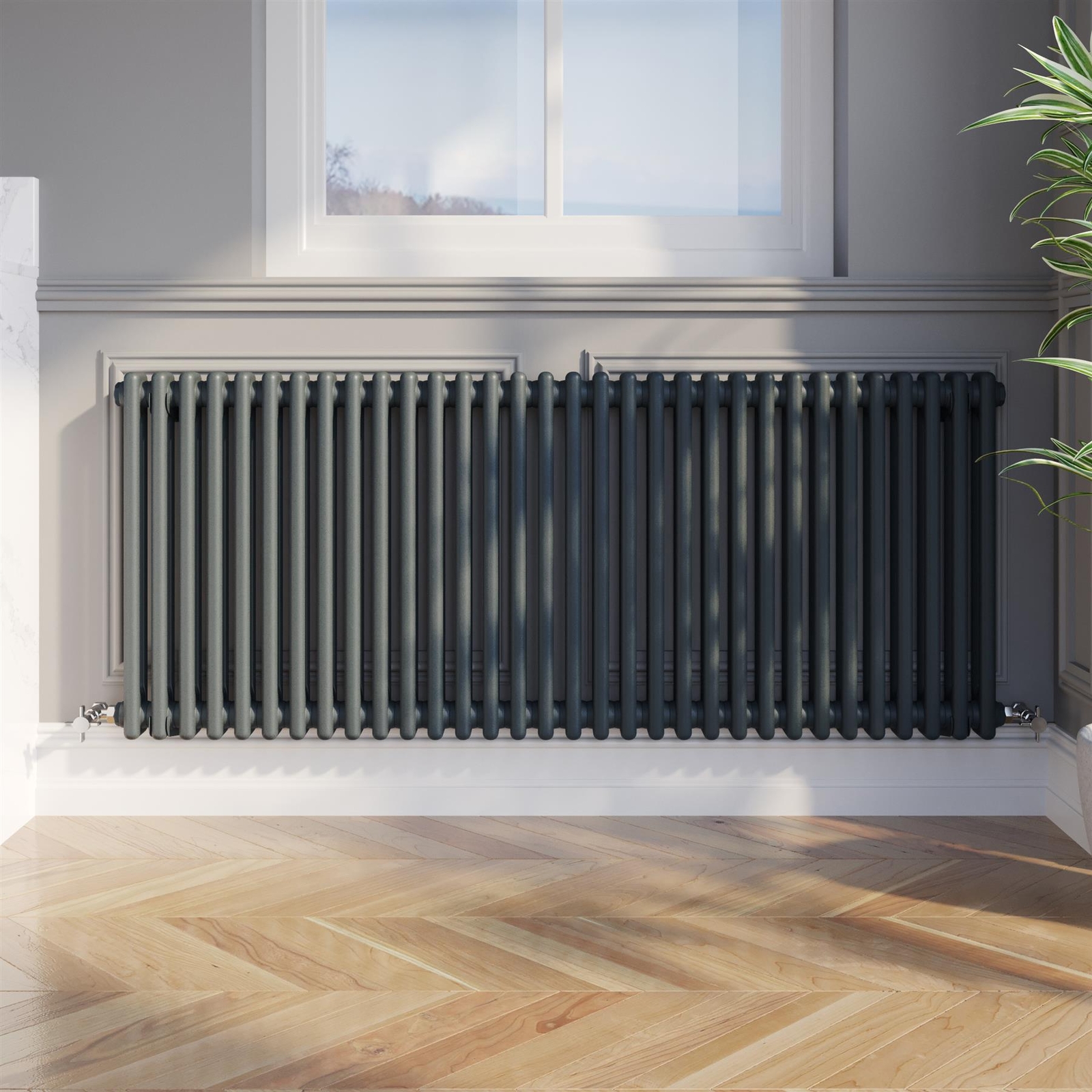 Traditional Colosseum Horizontal Double Bar Column Radiator 600x1460 ...