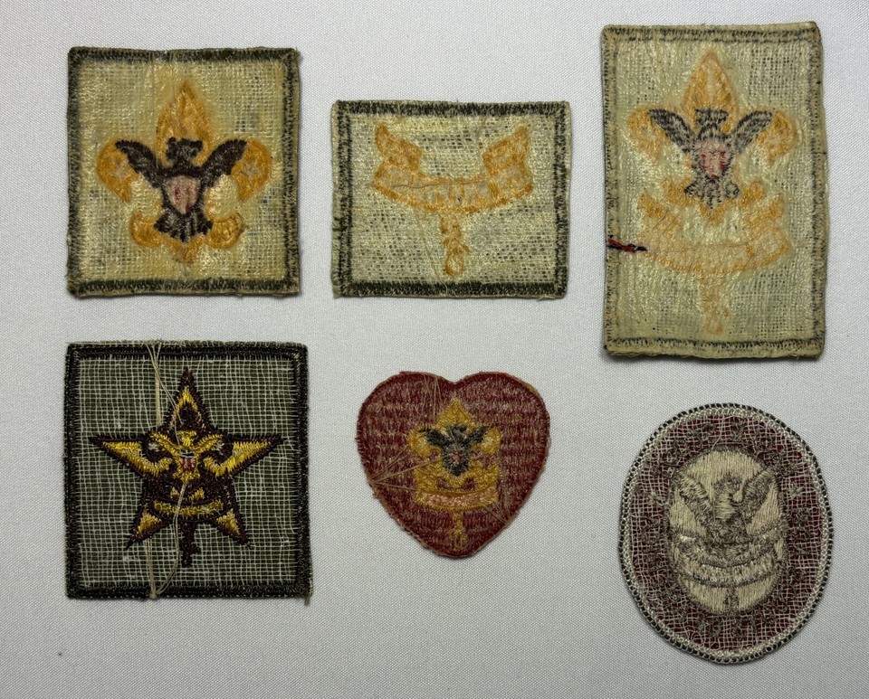 1960'S-1970'S BSA BOY SCOUT RANK PATCH LOT ~ TENDERFOOT THRU EAGLE ...