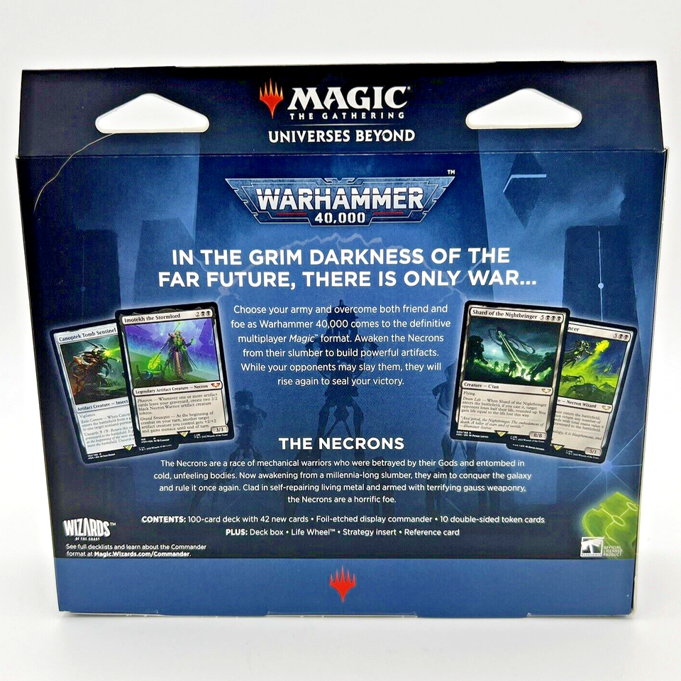 Magic the Gathering Warhammer 40,000 NECRON DYNASTIES 40K Commander ...