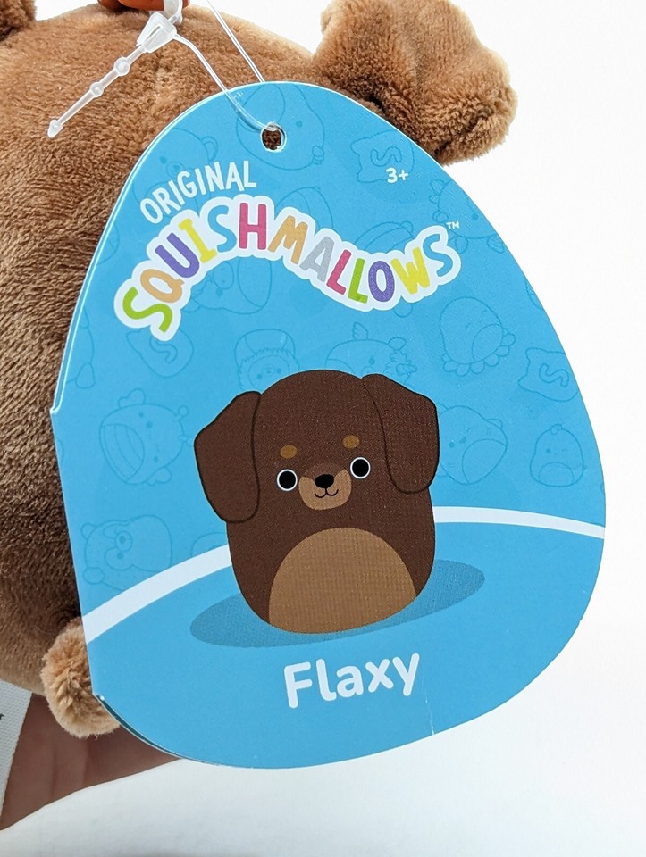 Squishmallow 3.5" Plush Clip On New brown dog flaxy (aj) | eBay