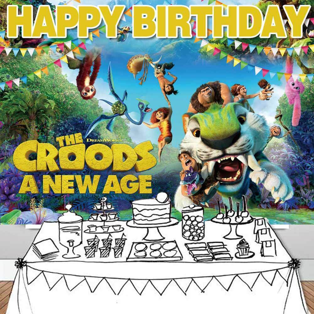The Croods Party Supplies Birthday Decoration Backdrop Banner Vinyl ...