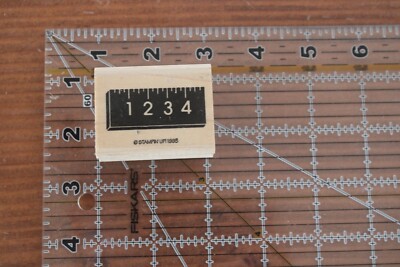 STAMPIN UP Wood Rubber Stamp RULER Kid Child School Supplies | eBay