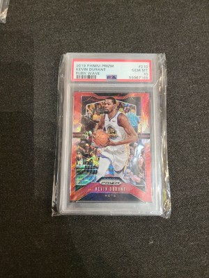 KEVIN DURANT PSA 10 2019 Panini Prizm RUBY WAVE Basketball #210 MINT ...