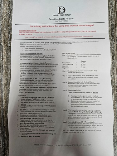 Design Essentials Sensitive Scalp Relaxer System ( New Mixing ...