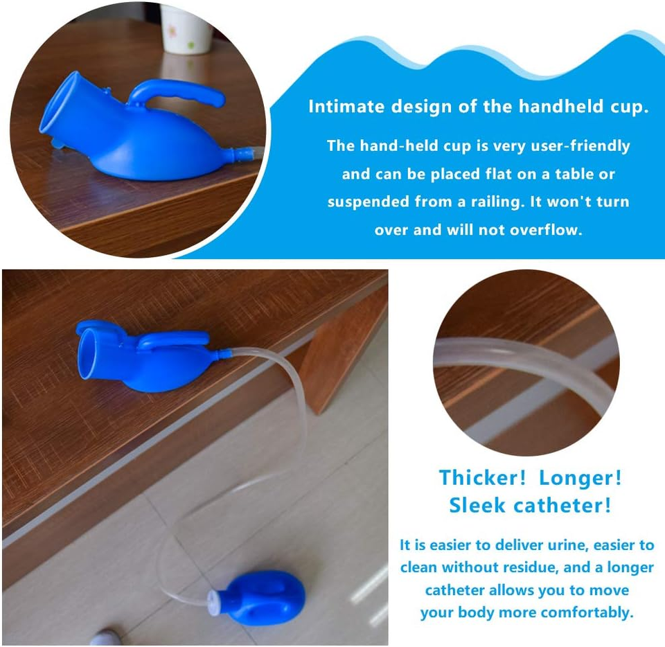 Men'S Urinal with Hand-Held Portable Urine Cup 2000 Ml Large Capacity ...