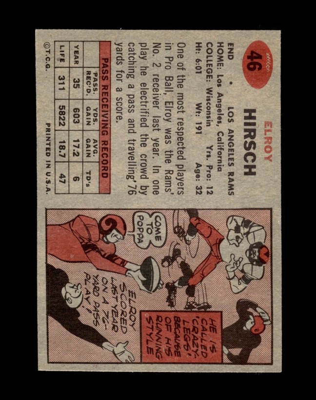 1957 Topps Set-Break # 46 Elroy Hirsch EX-EXMINT *GMCARDS* | eBay