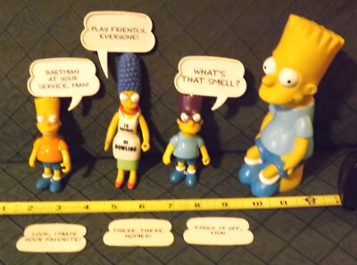 Lot of 3 Simpsons Figures, 1 Bart Bank, and 6 Simpson Marbles | eBay