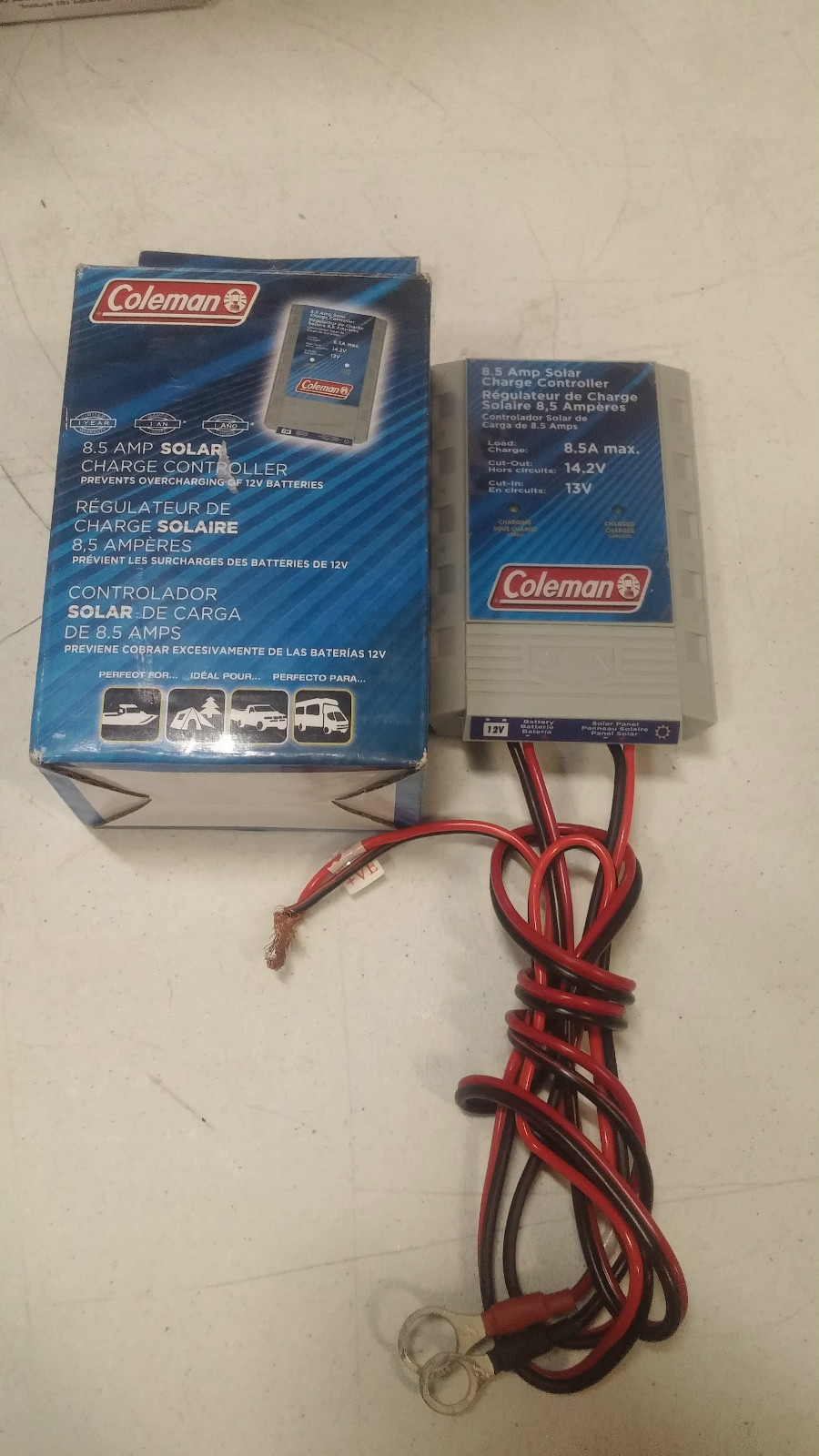 New Coleman 8.5 amp Solar Charge Control 12 Volt | eBay