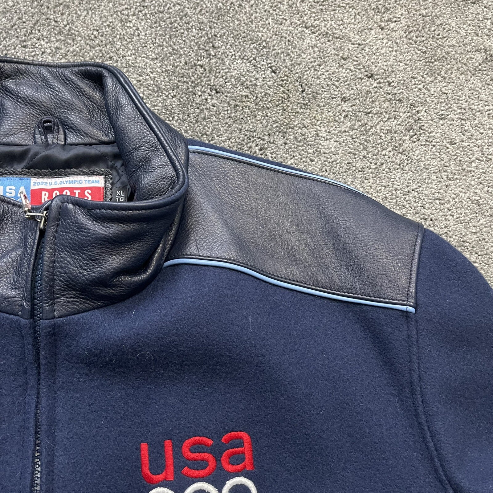 Roots Men's Jacket 2002 Olympics USA Full Zip Wool … - Gem