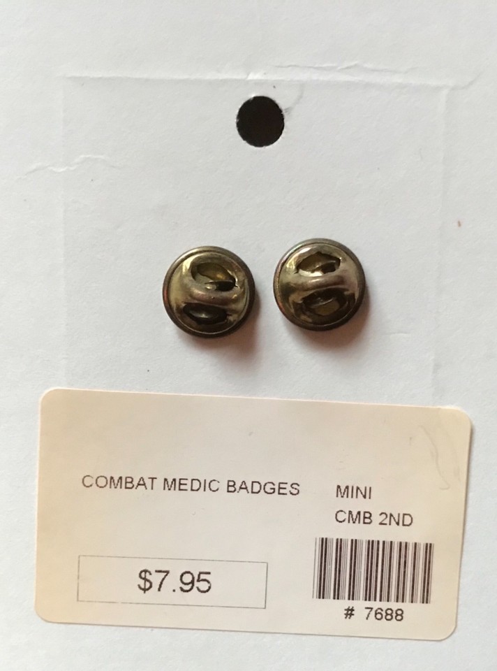 US ARMY COMBAT MEDIC BADGE 2nd award CMB MINI pin DRESS BLUE UNIFORM ...
