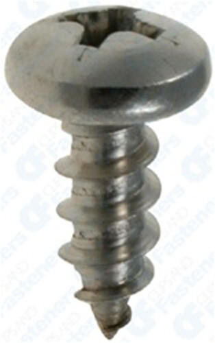 AMZ Clips And Fasteners 100 10 X 1/2 Phillips Pan Head Tap Screw 18-8 ...