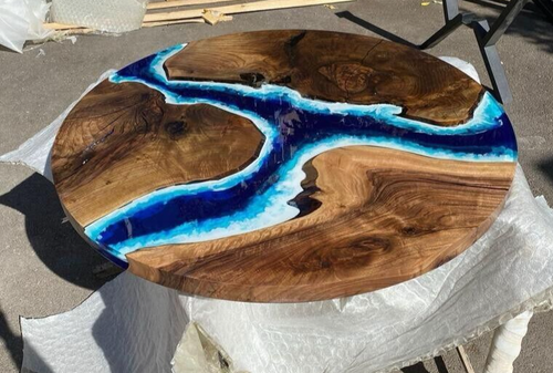 60" Handmade Round Epoxy Resin Table Top - Kitchen & Dining Decor | eBay