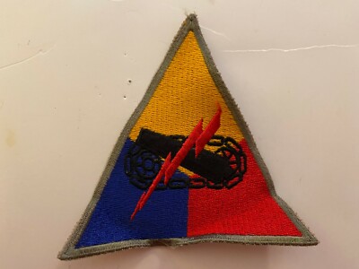 TT339 WW2 US Army Armored Tank Battalion Triangle Patch Un Numbered WB9 ...