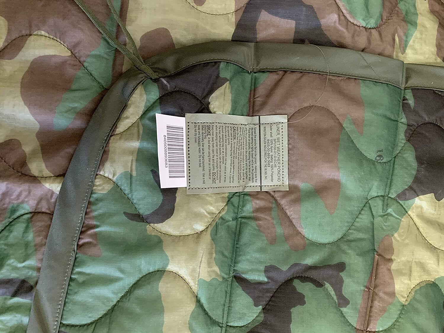 USGI Authentic Poncho Liner Woodland Camo Original US Military Issue ...