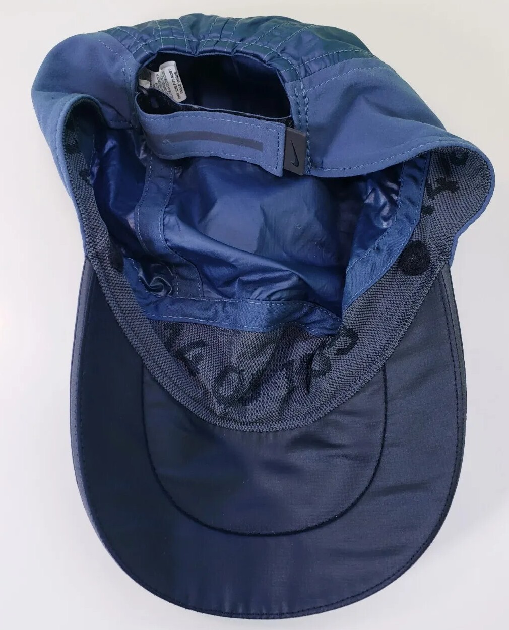 RARE Nike Tailwind Panel Dri Fit Navy Blue Hat Cap Ad… - Gem