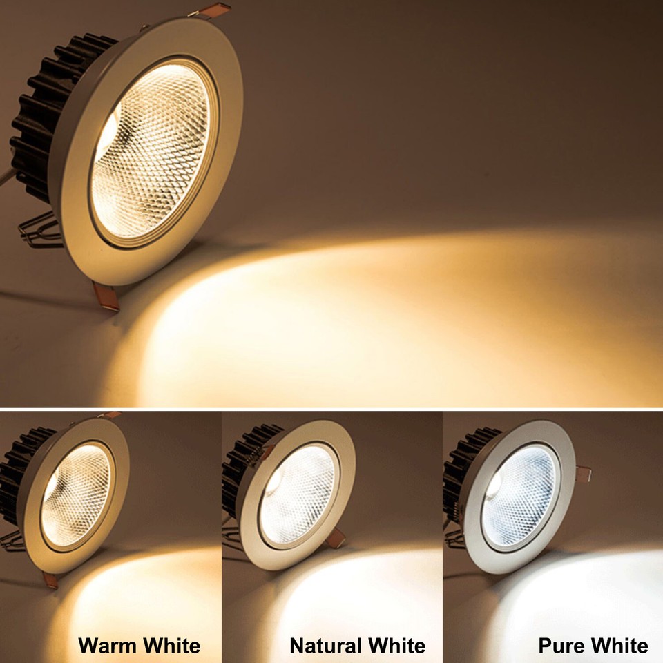 Dimmable/N LED Recessed Ceiling Lamp Adjustable Picture Focus Lights ...