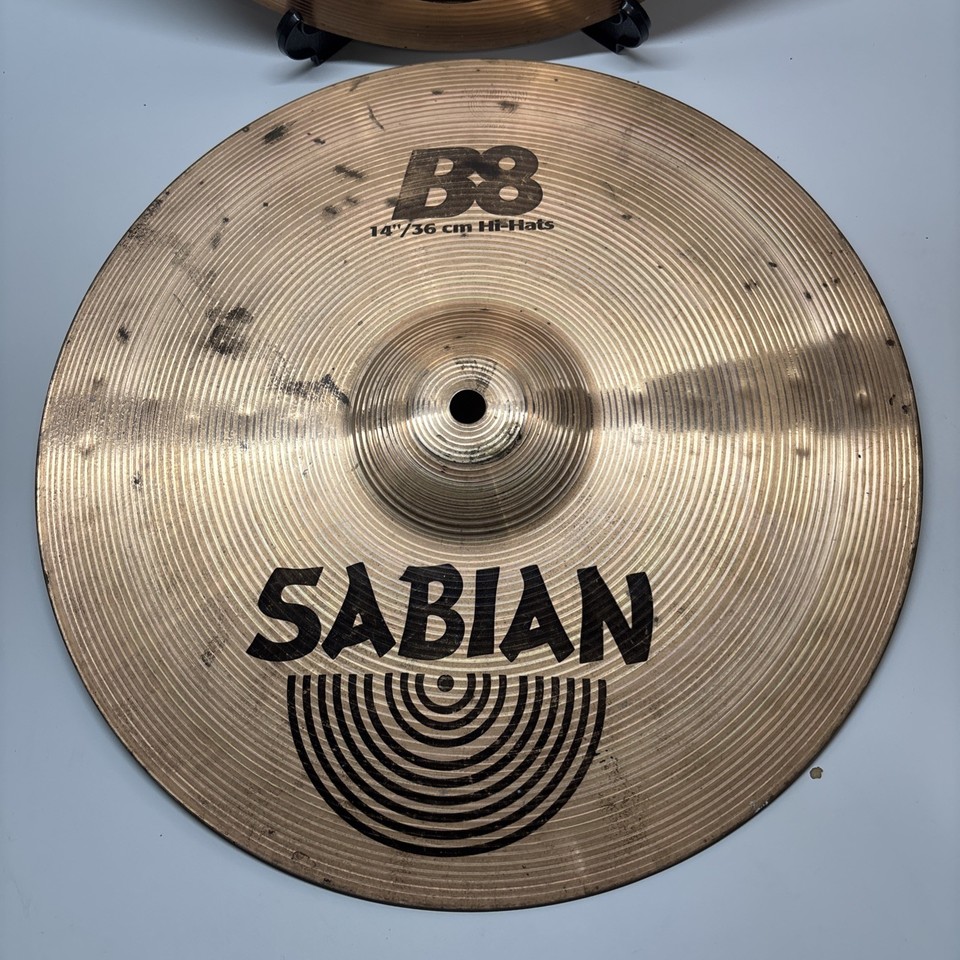 Sabian B8 Pro 14"/36cm Medium Hi Hat Cymbals Top and Bottom NICE | eBay