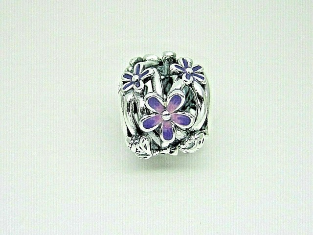 Pandora Jewelry Silver Charm Openwork Purple Coloured Daisies 798772C02 ...