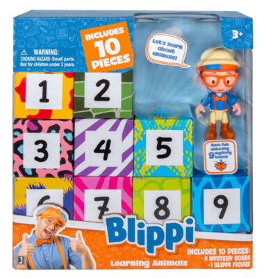Blippi Learning Numbers Box Set 9 Fun and Figure Jazwares 10 Pieces New ...
