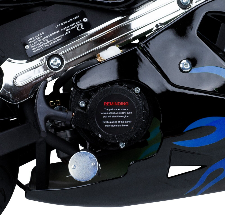 49cc Mini Pocket Motorcycle Bike BLUE Moto Racer Petrol Off Road Dirt ...