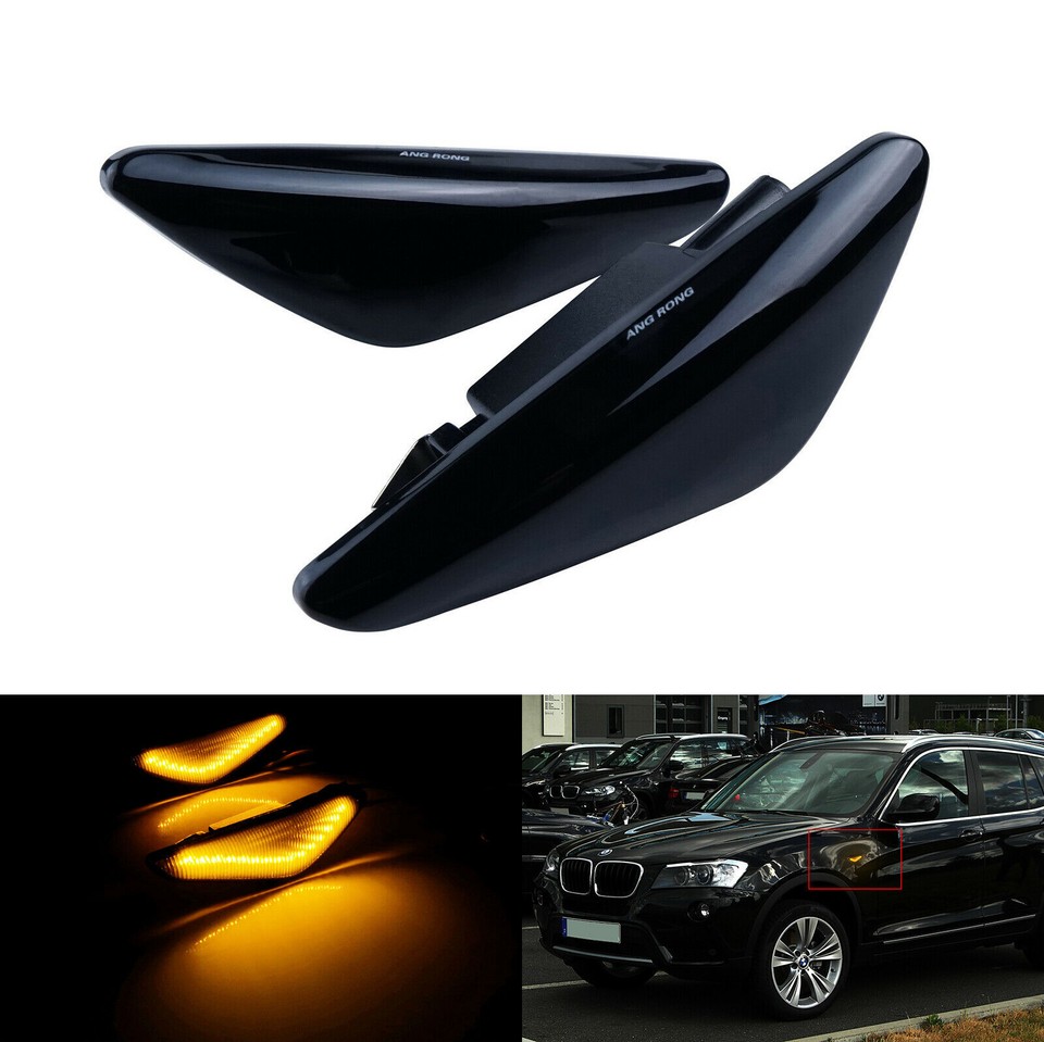 For BMW X5 E70 X3 F25 X6 E71 LED Side Indicator Repeater Light Amber 2 ...