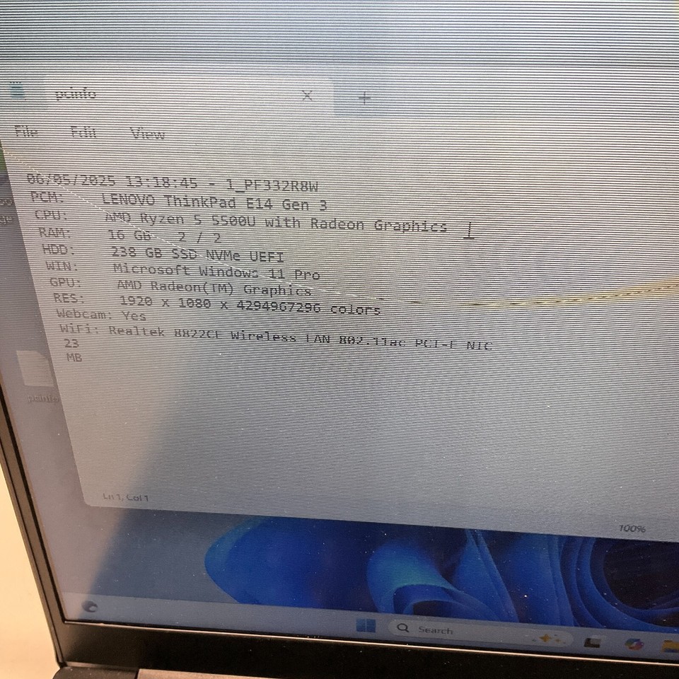 Lenovo ThinkPad E14 Gen 3 AMD Ryzen 5 5500U 2.10GHz 16GB RAM 14" 256GB ...