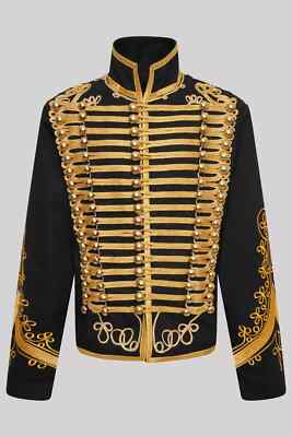 Men's Military Steampunk Parade Jacket - Marching Band Long Sleeve ...