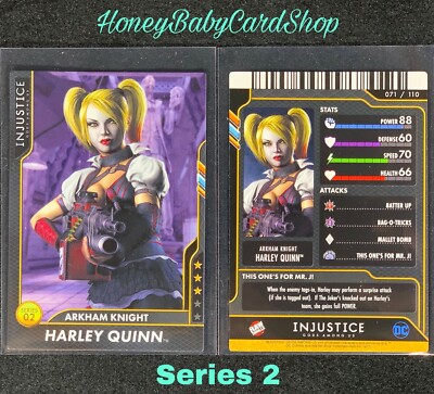 Injustice Arcade GEM MINT Series 2 Card 71 Arkham Knight Harley Quinn ...