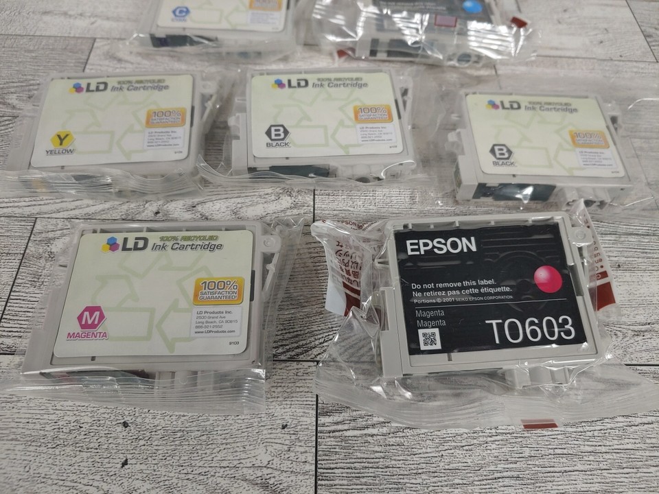 Printer Ink Lot Genuine Epson & LD T0601 - T0604 10343856660| eBay