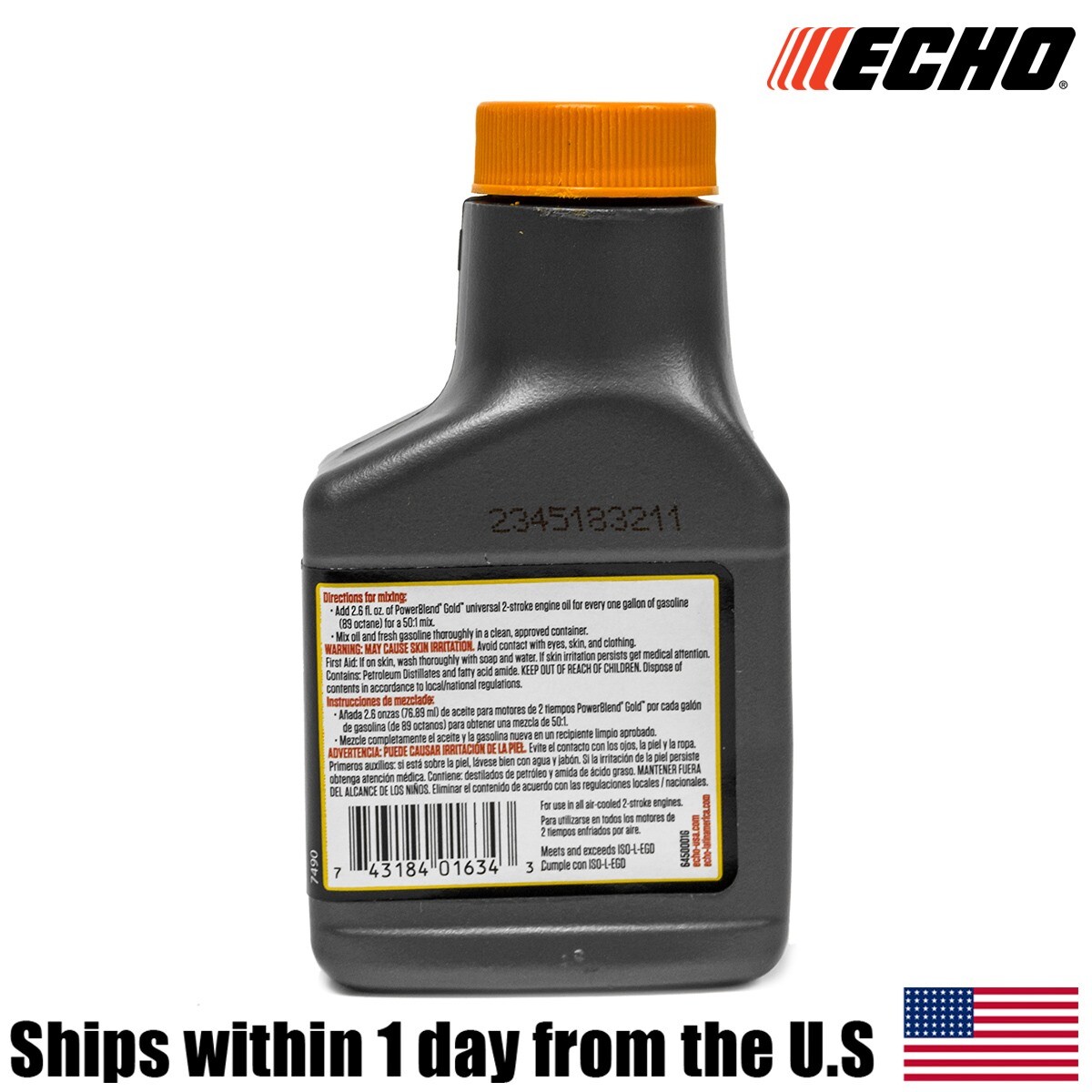 12 Pack Echo Oil 2.6 oz Bottles 2 Cycle Mix for 1 Gallon – Power Blend ...