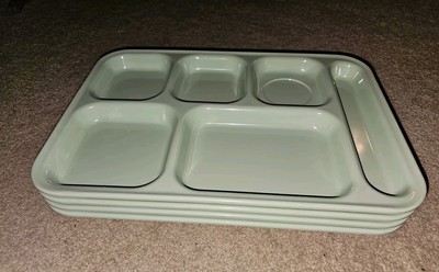 Set of 4 Texas Ware School Plastic Lunch Serving Trays Mint Green Food ...