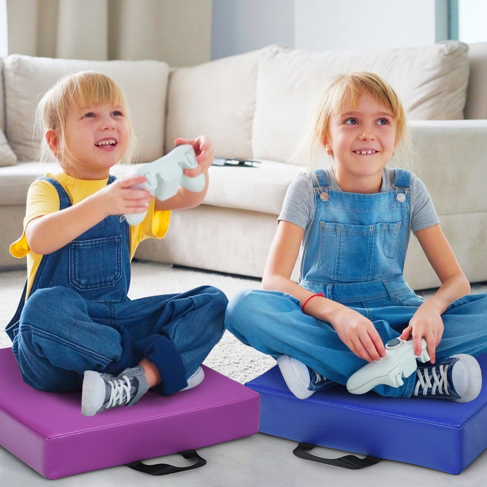 6PCS Square Kids Floor Cushion Toddler Foam Seat Cushion Waterproof Colorful | eBay