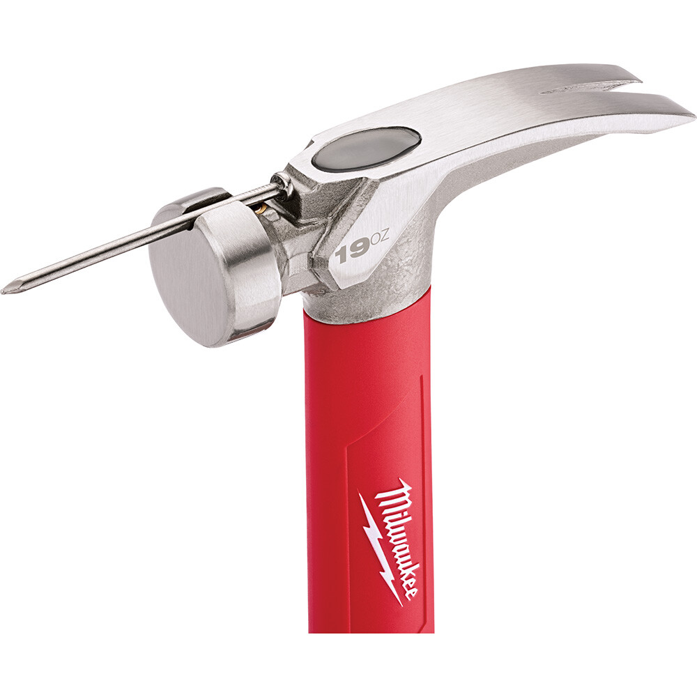 Milwaukee 48-22-9316 19oz Smooth Face Poly / Fiberglass Handle Hammer ...