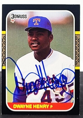 DWAYNE HENRY Signed 1987 Donruss Baseball Card #637 Texas Rangers | eBay