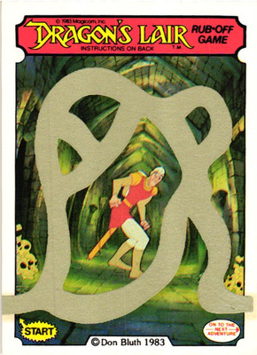 1984 Fleer Dragon's Lair Rub-Off Game / Pick Your Cards / Buy4+ Save20 ...