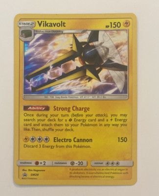 Vikavolt SM28 Holo Promo Card Sun & Moon Pokemon TCG | eBay Australia