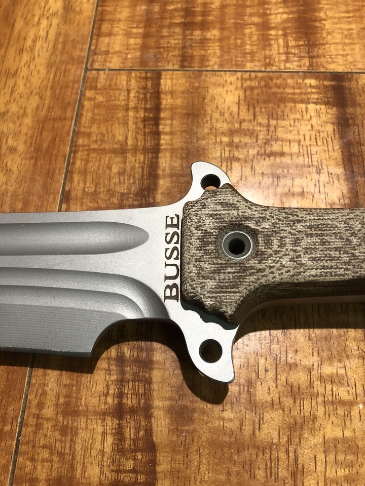 Busse Combat Raider Knife, Micarta Handle, Thick 10” INFI Blade Sheath ...