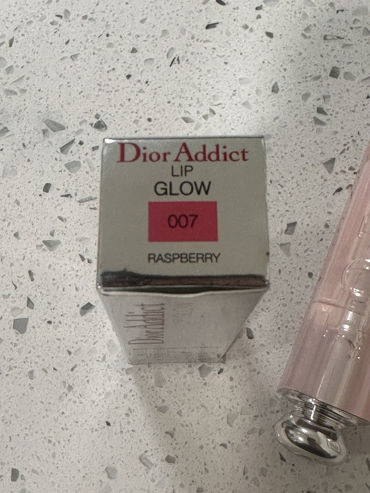 DIOR ADDICT LIP BALM LIP GLOW FULL SIZE 3.5g ( 007 Raspberry ) Brand ...