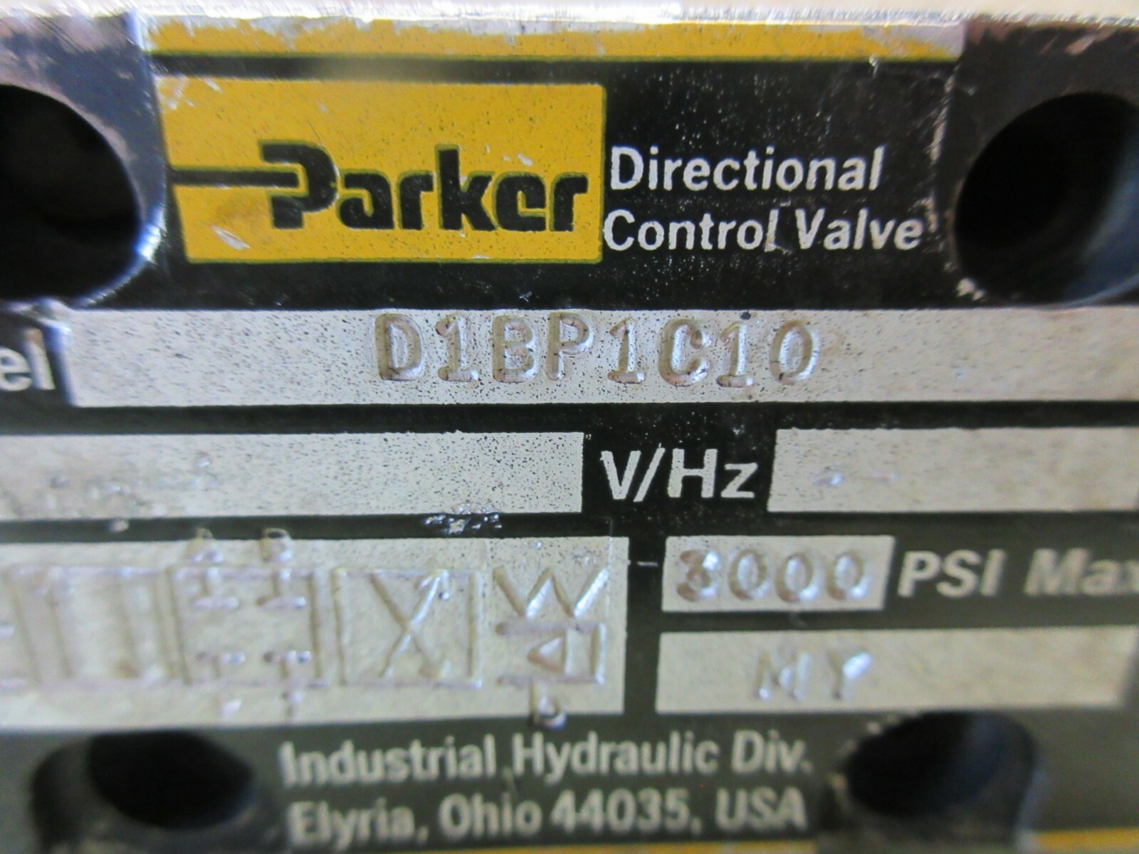PARKER CONTROL VALVE D1BP1C10 | eBay