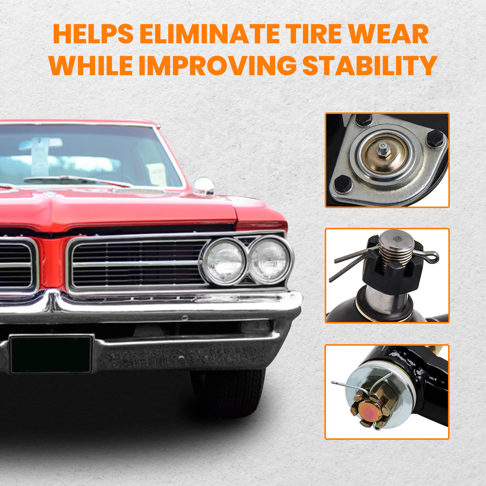 Tubular Heavy Duty Upper Suspension Control Arms Rubber Kit for Chevy ...